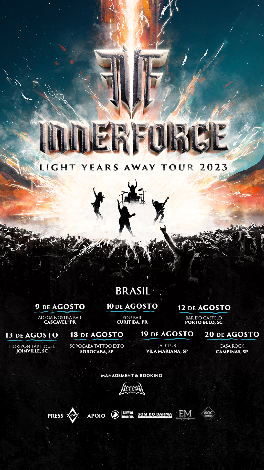 Innerforce - Light Years Away Tour 2023 - Headbangers News