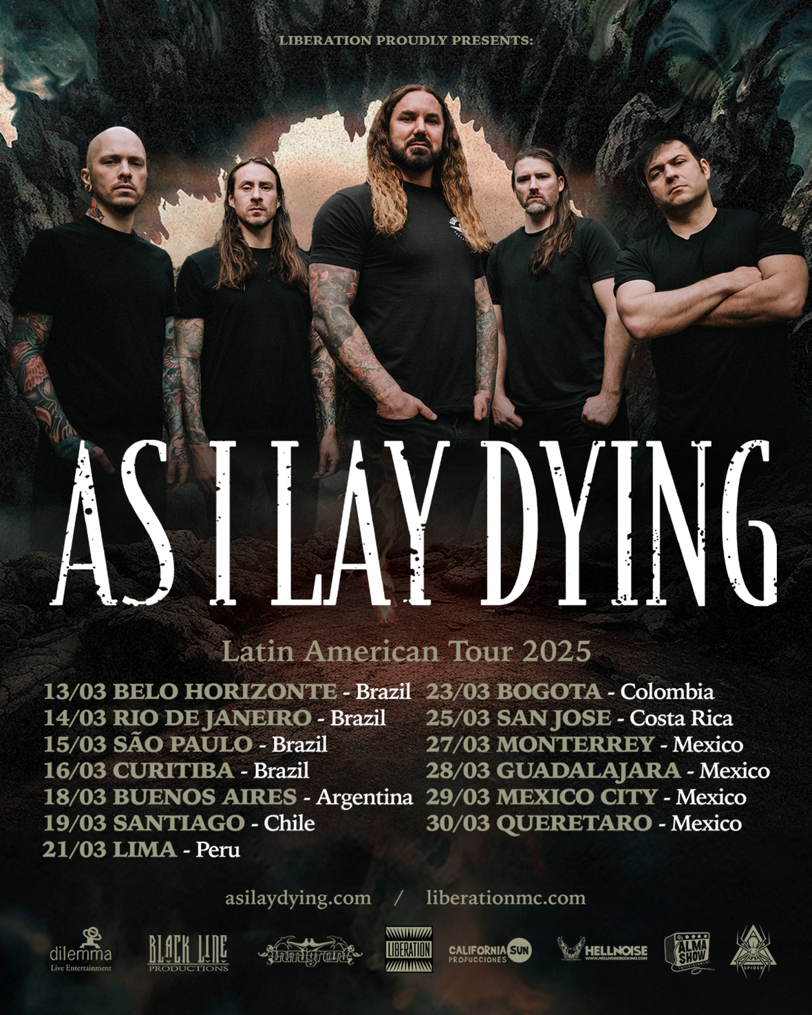 As I Lay Dying - Tour LATAM - Headbangers News