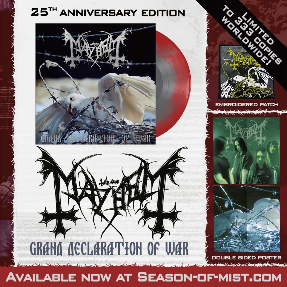 Mayhem relança “Grand Declaration of War” em edição de 25 anos ...