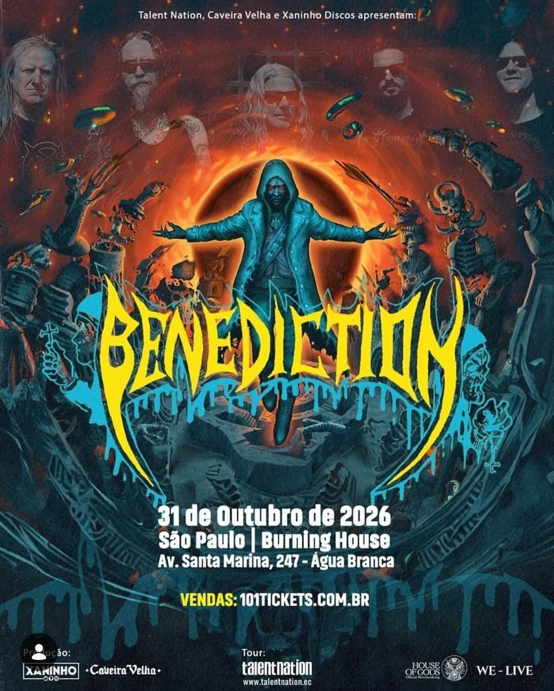 benediction em SP 2026 - Headbangers News